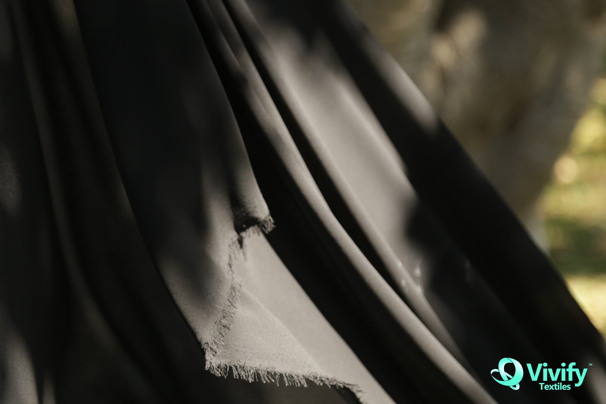 Recycled Polyester Georgette Black See Through – Vivify Textiles