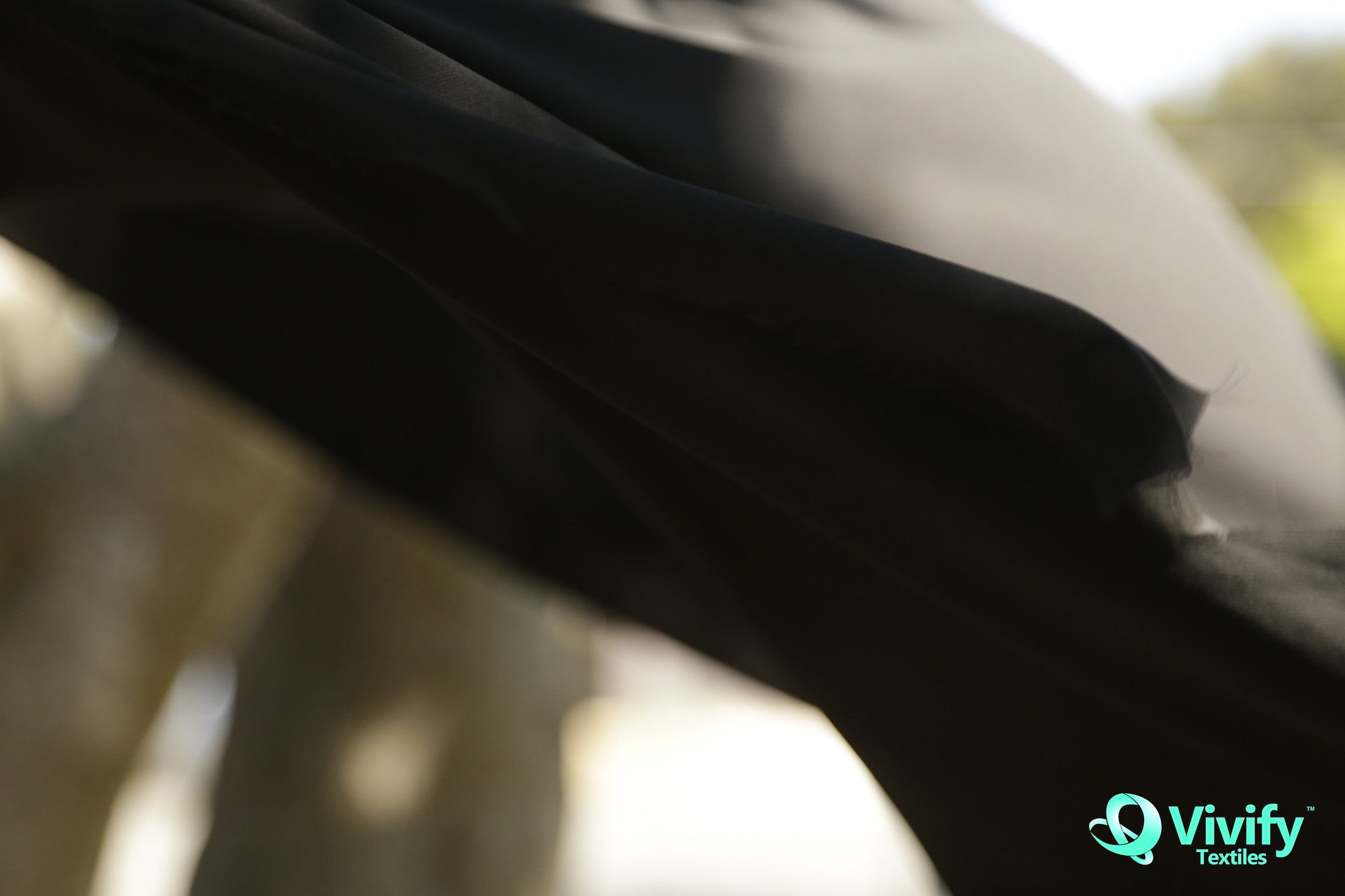 Recycled Polyester Georgette Black See Through – Vivify Textiles